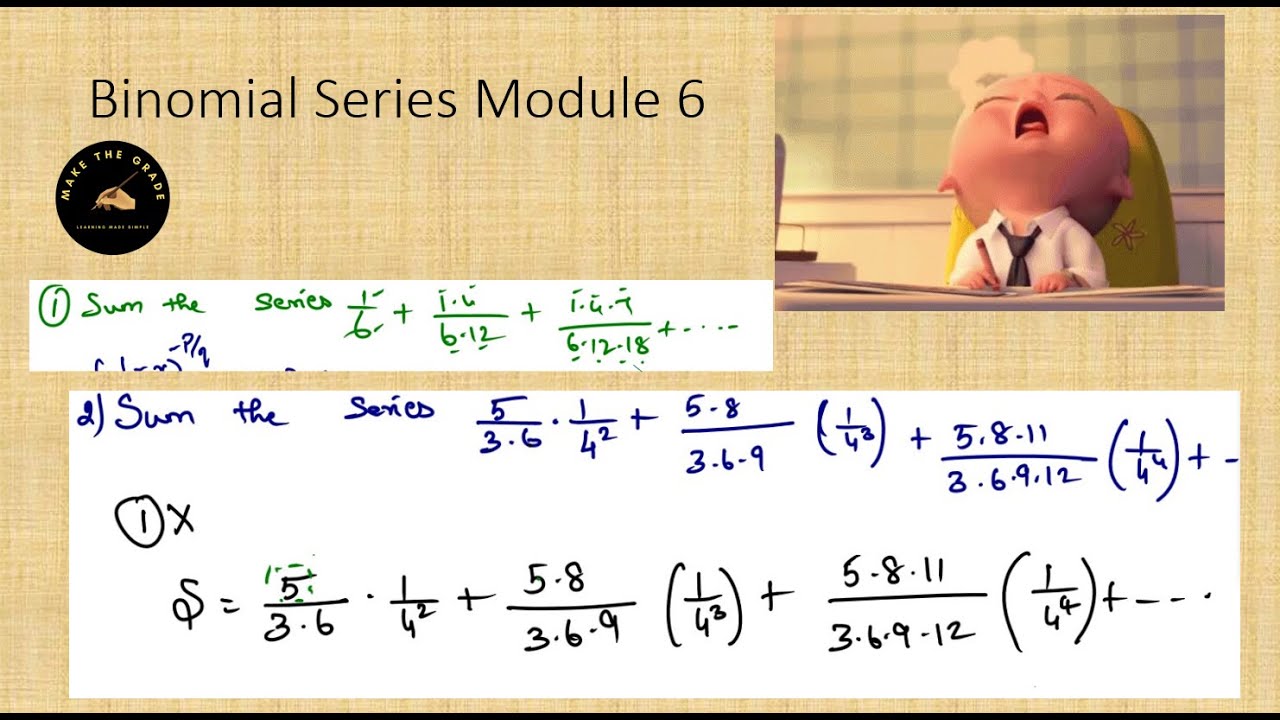 BCA| Semester 1| Mathematics| Unit 1|Binomial Series | Module 6| Make ...
