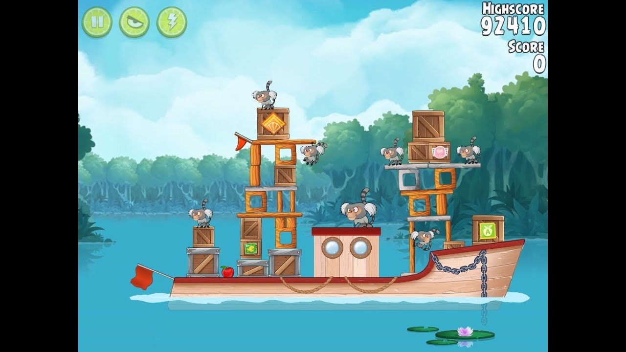 Angry Birds Rio Level 12 Blossom River Walkthrough 3 Star - YouTube
