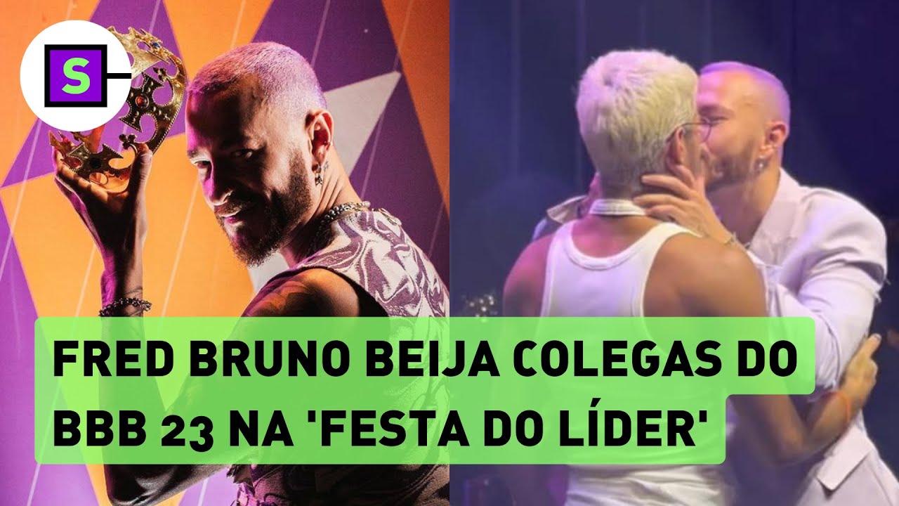 Fred Bruno organiza 'Festa do Líder' e beija colegas do BBB 23 - YouTube