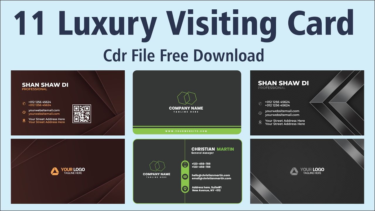 11 Luxury Visiting Card Cdr File Free Download | business card ...