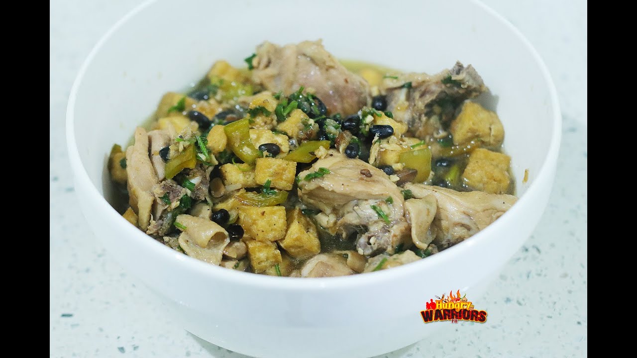 Chicken and tofu with tausi easy and simple recipe - YouTube