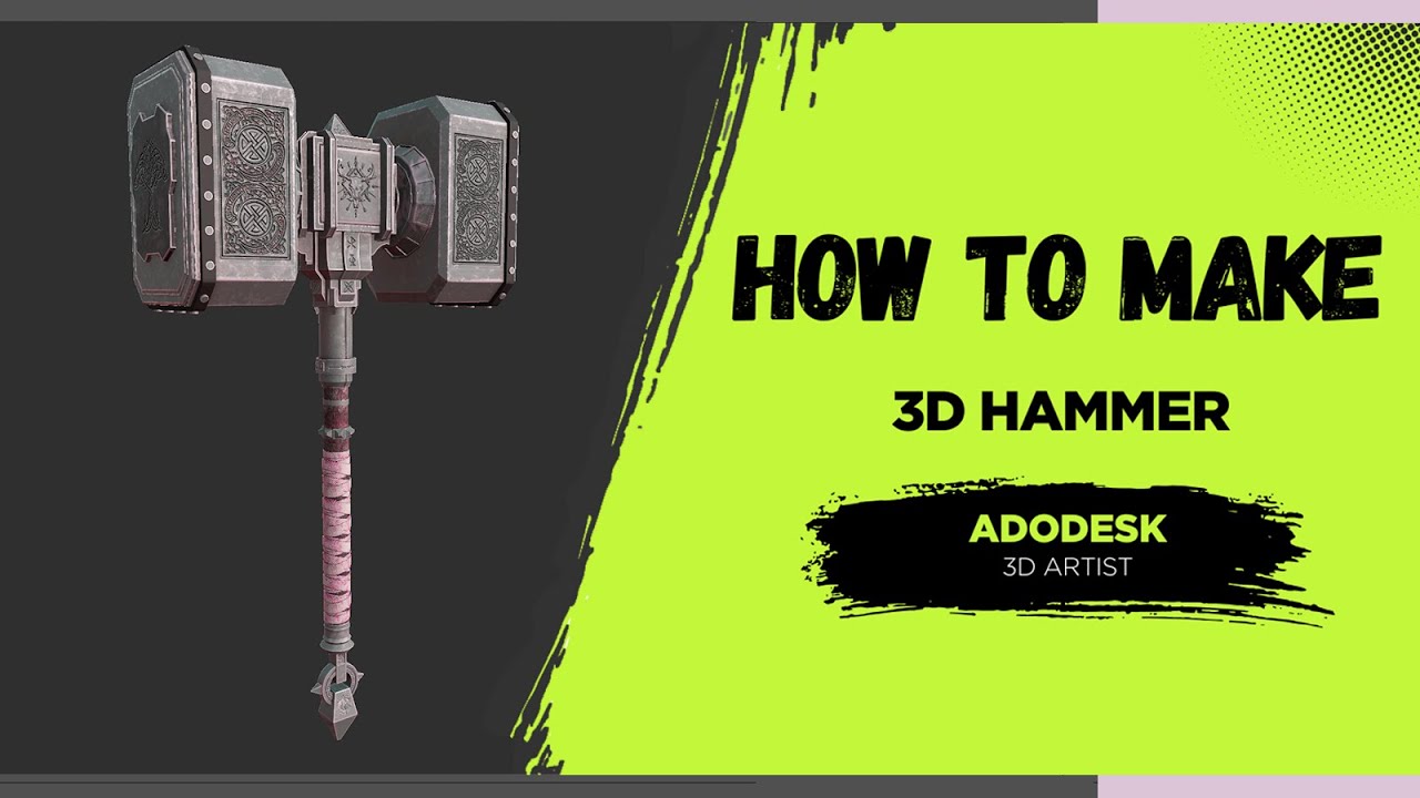 How to Make a 3D Hammer in 3ds Max, Maya & Blender | 3D Modeling ...
