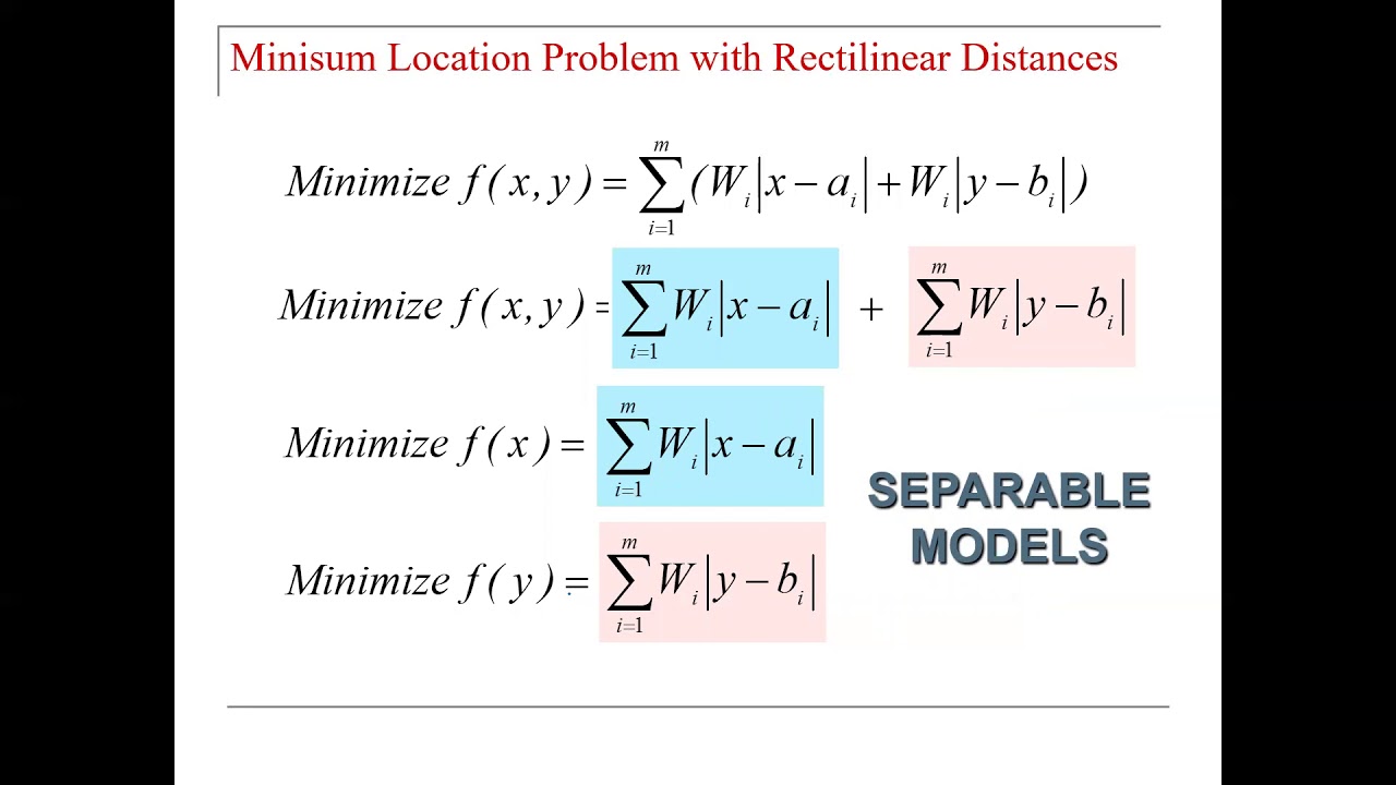 Lecture 12: IE 4355 Facilities Planning - Single Facility Location ...