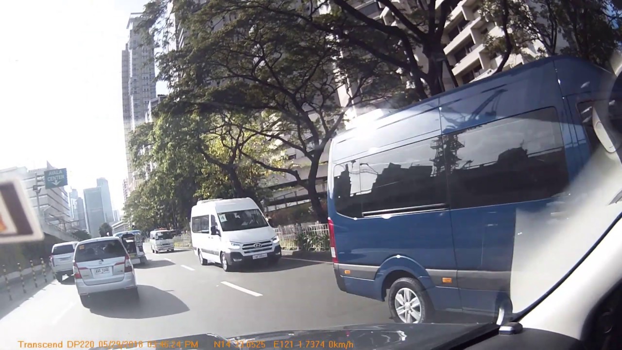 Convoy of VIPs counter flowing traffic on Ayala Avenue. May 2018. - YouTube