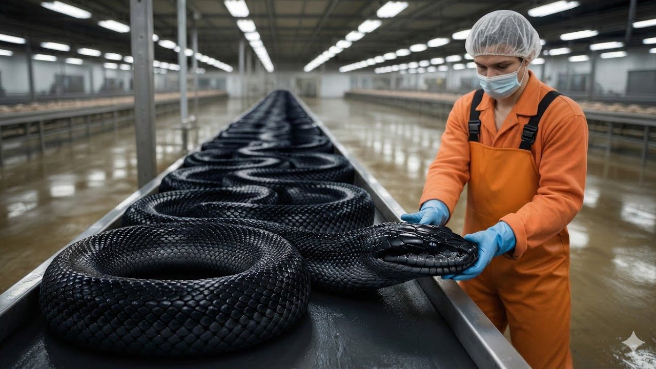 150 Steps to Perfection: Industrial Snake Leather Transformation (ASMR ...