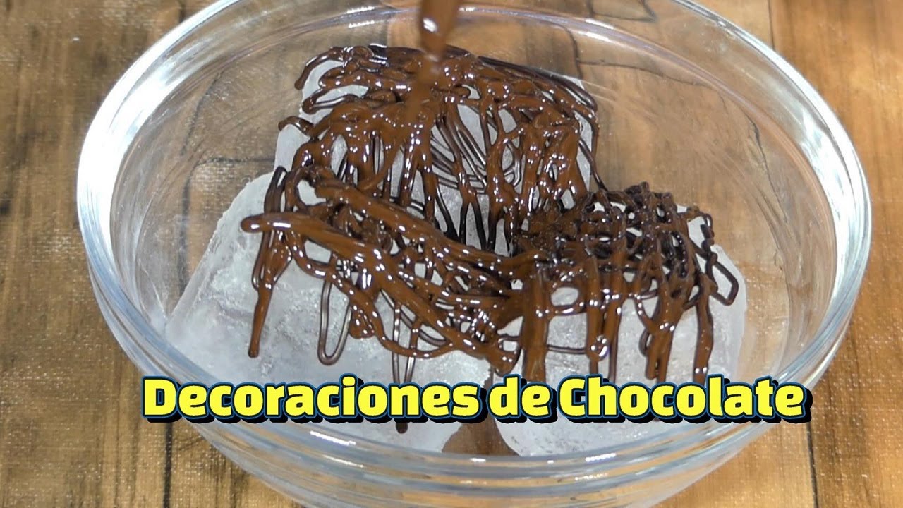 DECORACIONES DE CHOCOLATE: Aprende fácil y sencillo - YouTube