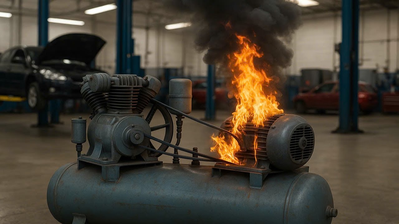 Complete Restoration Of Dead Giant Air Compressor // Mechanical Genius ...