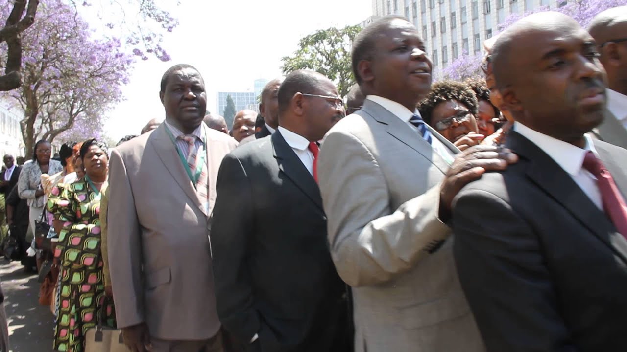 Members of the national Assembly await to enter Parliament during the ...