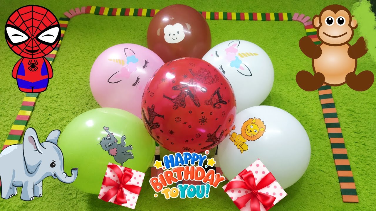 Blowing up balloons🎈balloon pop🎈happybirthday balloon🎈fun - YouTube
