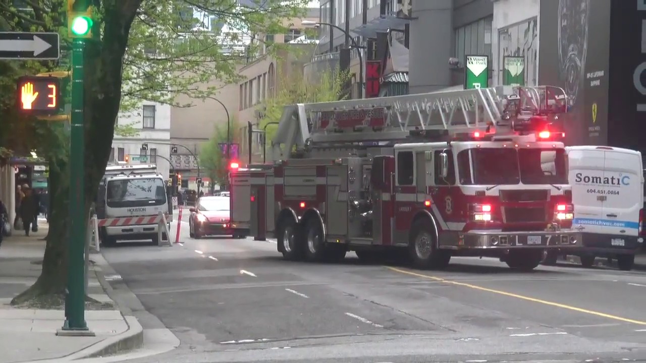 Vancouver Fire Rescue Engine 7 & Ladder 7 Responding - YouTube