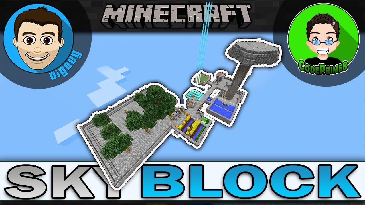 Let's Play Minecraft Skyblock Tree Farm & Cow Machine with CodePrime8 ...