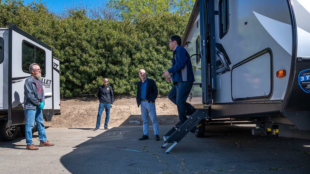 Tour new 'quality' trailers for homeless to shelter in place from ...