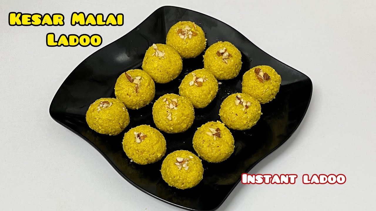 Kesar Malai ladoo | Milk ladoo | instant kesar Milk laddu in 20 minutes ...