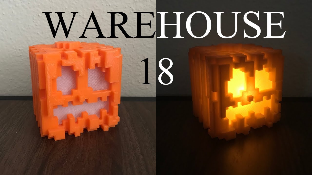 Minecraft 3D Printed Pumpkin that GLOWS! - YouTube