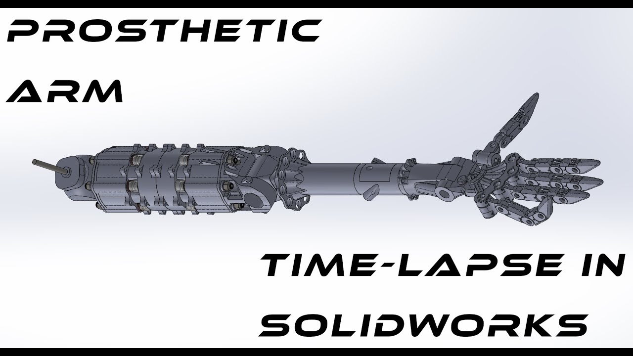 Prosthetic arm time-lapse, in Solidworks. - YouTube