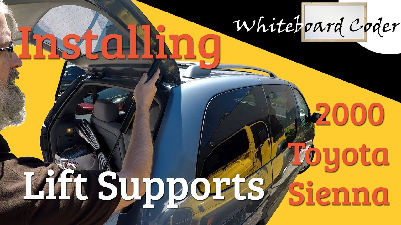 Installing Lift Supports on a 2000 Toyota Sienna mini-van - YouTube