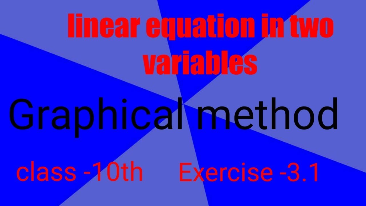#cbse#class-10th|class10th math| chapter-3| graphical method| - YouTube