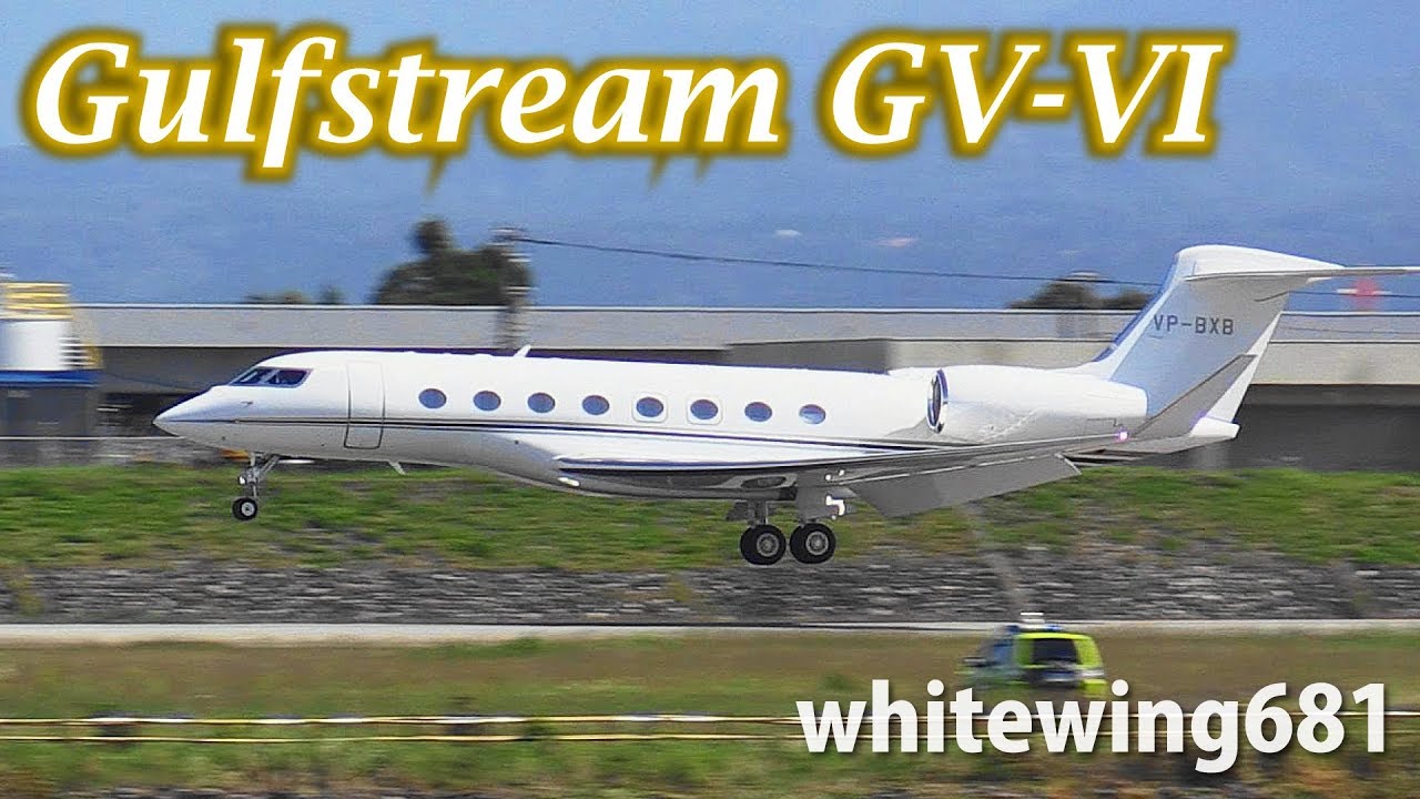 [GLF6] Gulfstream Aerospace G650 VP-BXB LANDING TOYAMA Airport 富山空港 ...