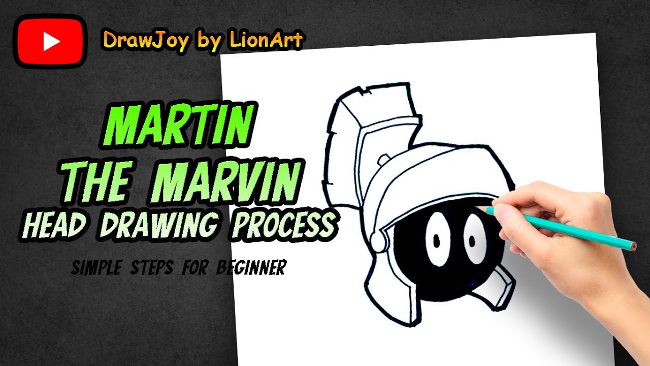 Easy Drawing Basics : Creating Marvin The Martin Head - YouTube