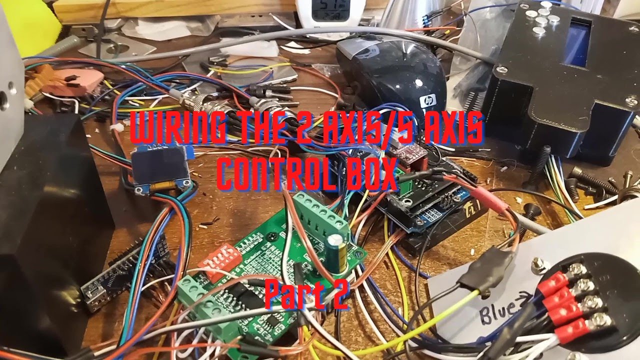 Wiring for the 2 axis/5 axis indexer. Control box motor controllers and ...