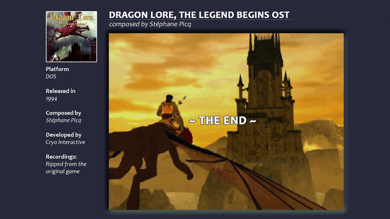 Dragon Lore, The Legend Begins Soundtrack (PC-WIN) - YouTube