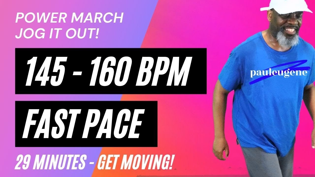 Power March Jog It Out Cardio Conditioning | BPM 145 - 160 | 29 Minutes ...