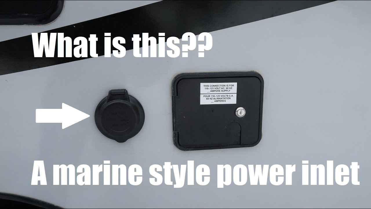 Installing a Marinco marine style power inlet for RVs - YouTube