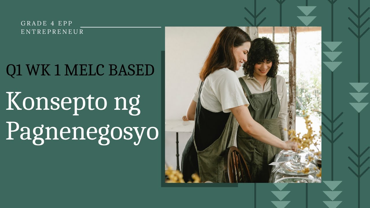 GRADE 4 EPP (ENTREPRENEUR) Q1 W1 MELC BASED Konsepto ng Pagnenegosyo - YouTube