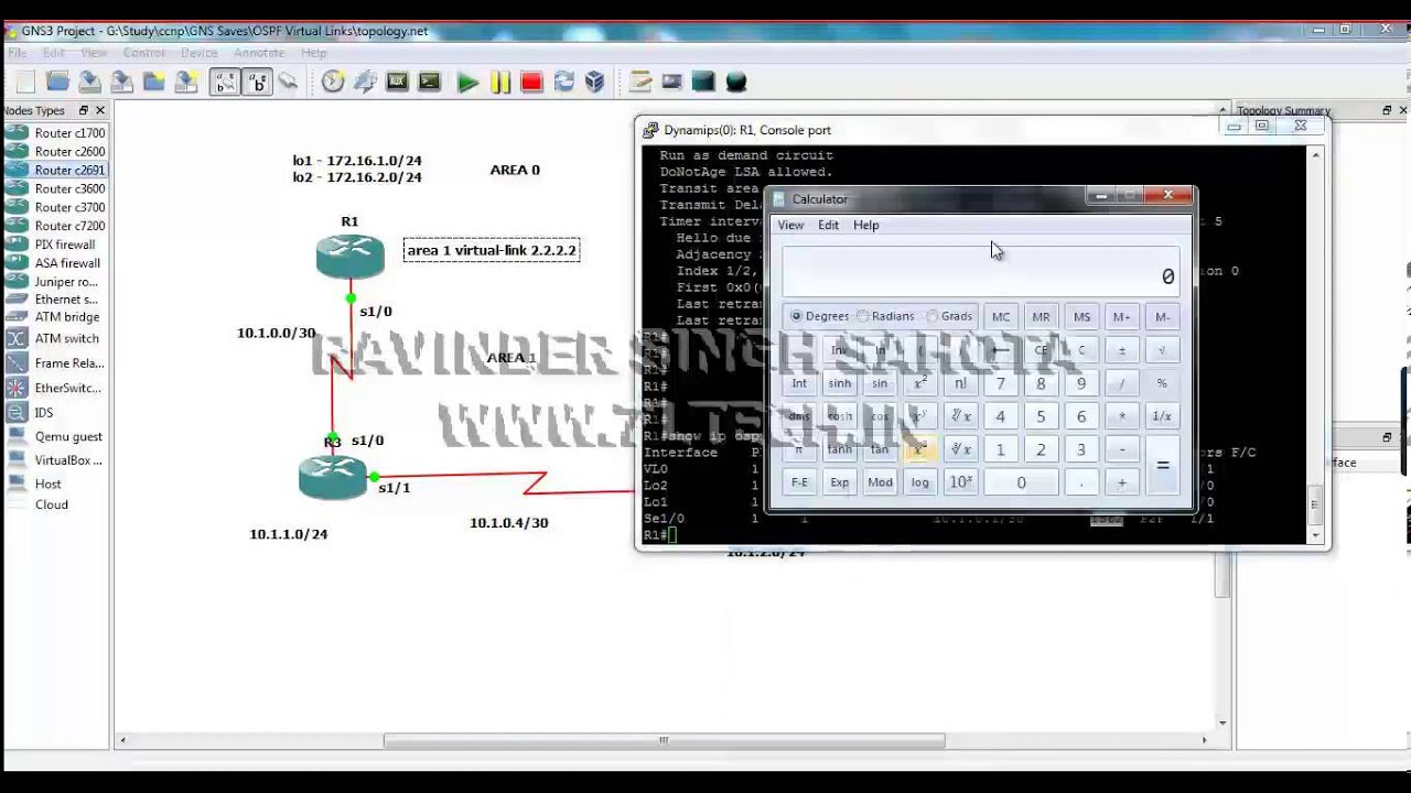CCNP in Hindi - OSPF Virtual Links Part 3 - YouTube
