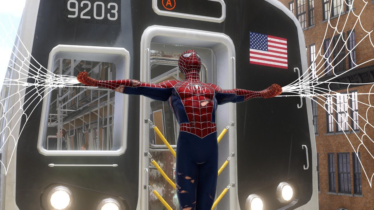 Stopping The Train |Marvels Spider Man 2| - YouTube
