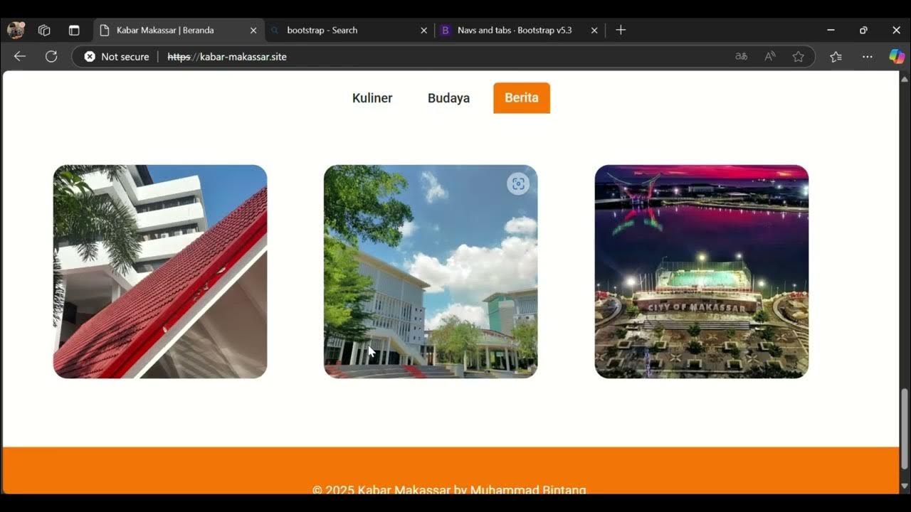 MEMBUAT HALAMAN WEBSITE DENGAN BOOTSTRAP FRAMEWORK CSS | TUGAS PEMROGRAMAN WEB - YouTube