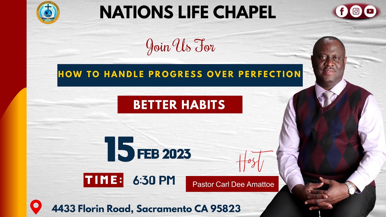 HOW TO HANDLE PROGRESS OVER PERFECTION - BETTER HABITS | REV. CARL DEE ...