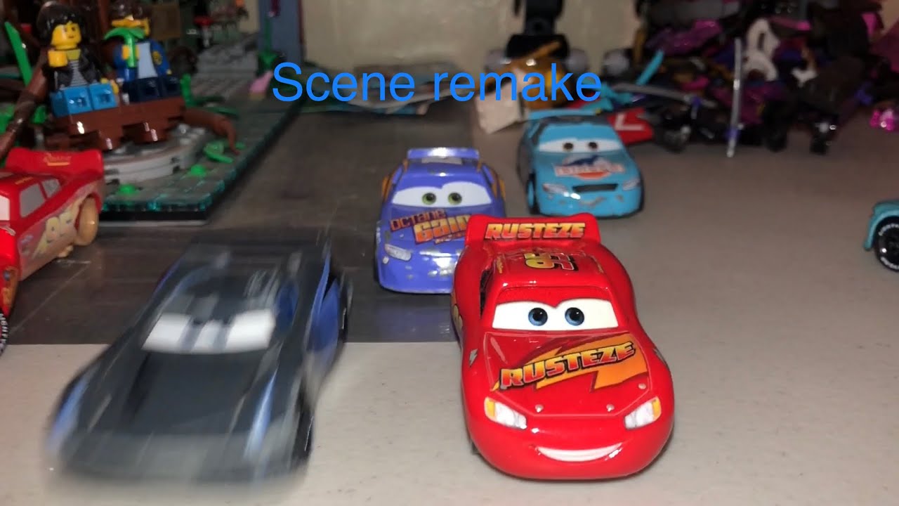 Cars 3 Jackson Storm beats Lightning Die cast scene remake - YouTube