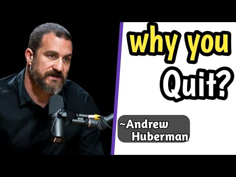 why you Quit:Andrew Huberman - YouTube
