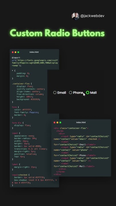 Custom Radio Buttons Shorts Css Css3 Html Html5 Webdeveloper Frontenddeveloper Webdesign 