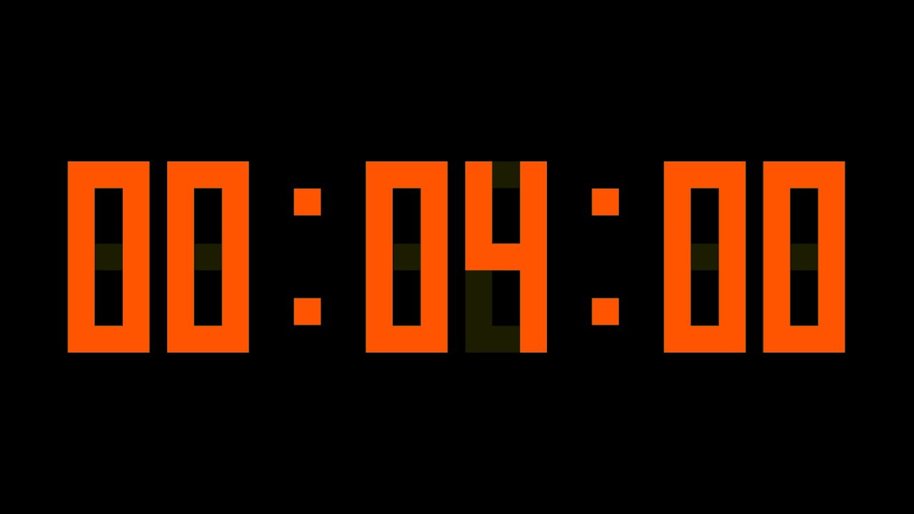 4 Minutes Countdown Timer with Alarm & Time Markers / Chapters ...