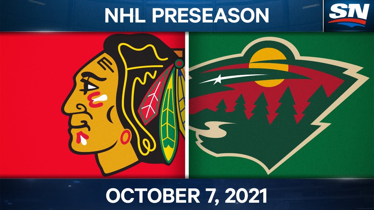NHL Pre-Season Highlights | Blackhawks vs. Wild - Oct. 7, 2021 - YouTube