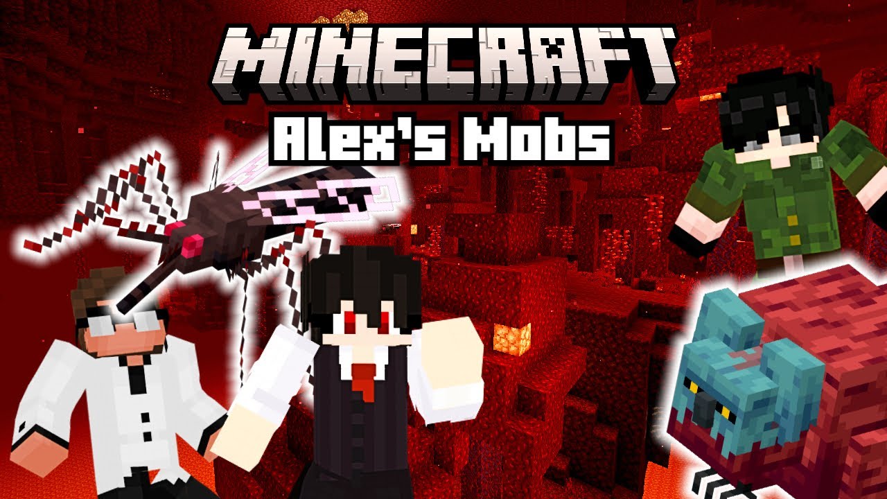 THE NETHER IS INFESTED WITH MOSQUITOS!!! | Alex's Mobs - YouTube