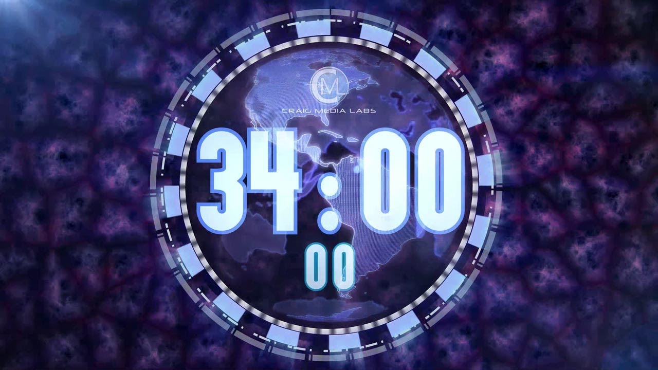 34 Minutes Countdown with audio and voice cues - YouTube