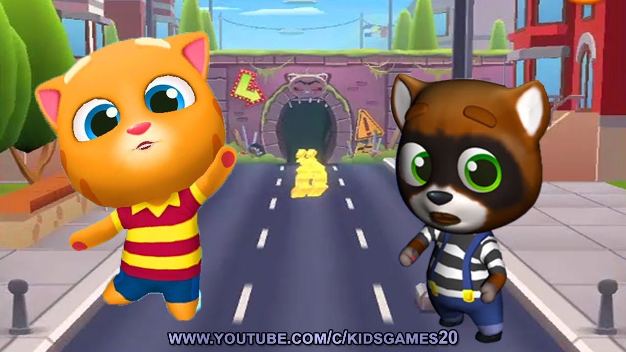 Talking Tom Gold Run Ginger - Catching The Robber - YouTube