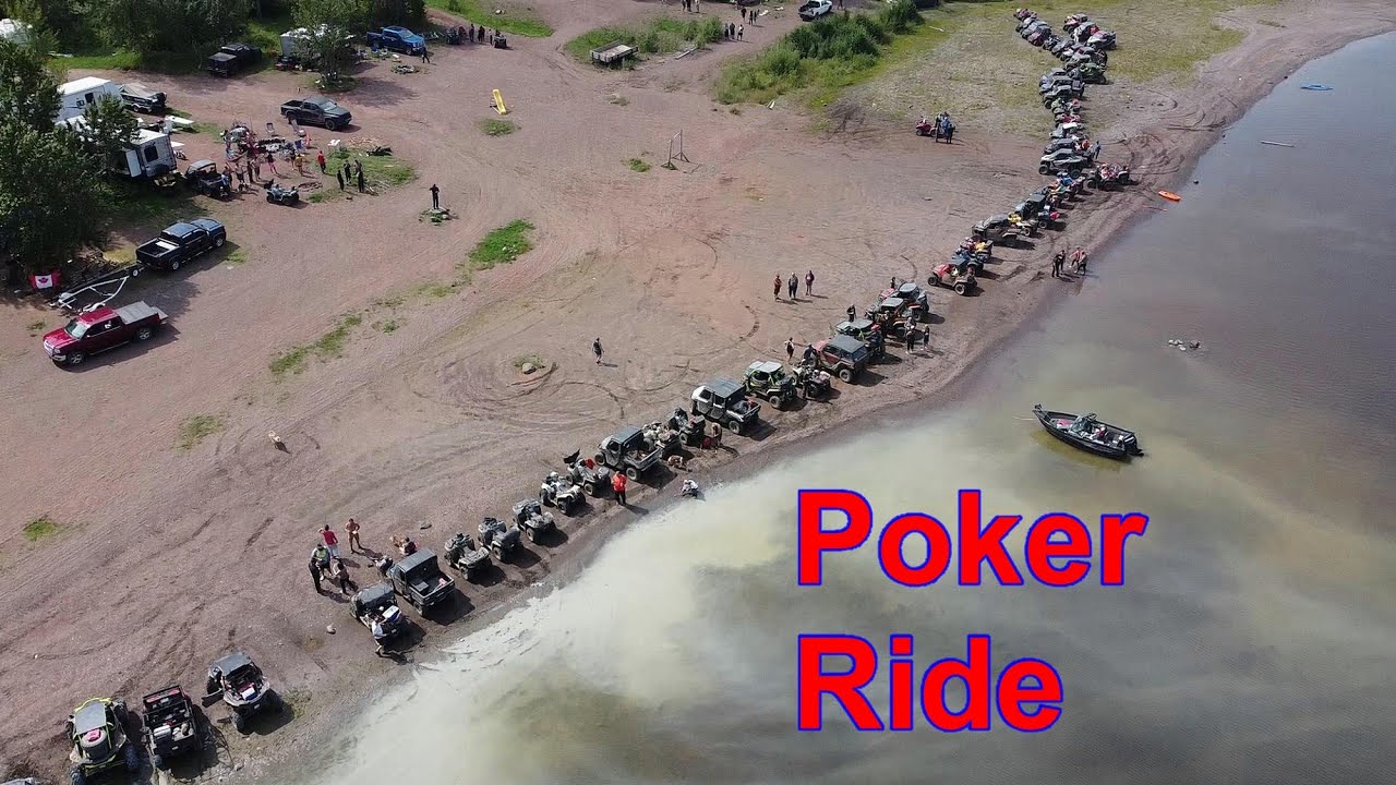 Red Rock Poker Ride ATV SXS thru town dusty trails North Western ...