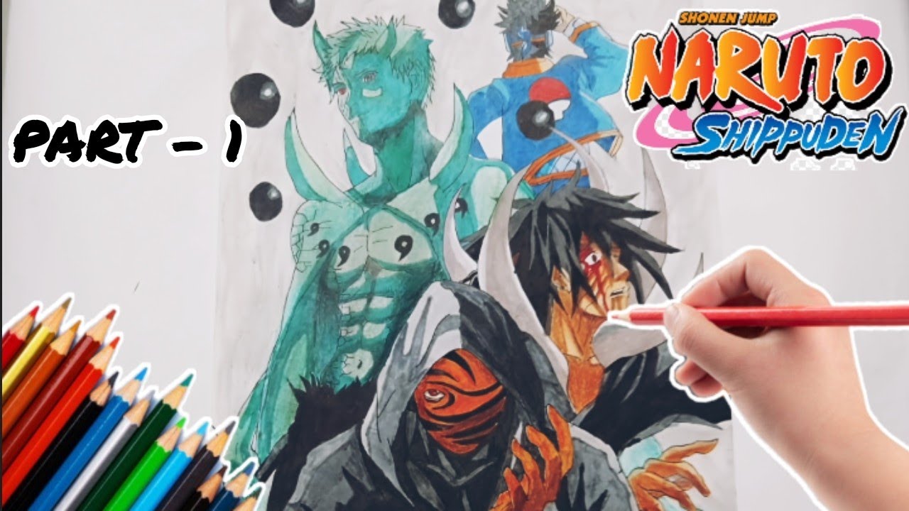 Drawing "Obito Uchiha" (All Forms) || Part-1 || Step by Step Tutorial ...
