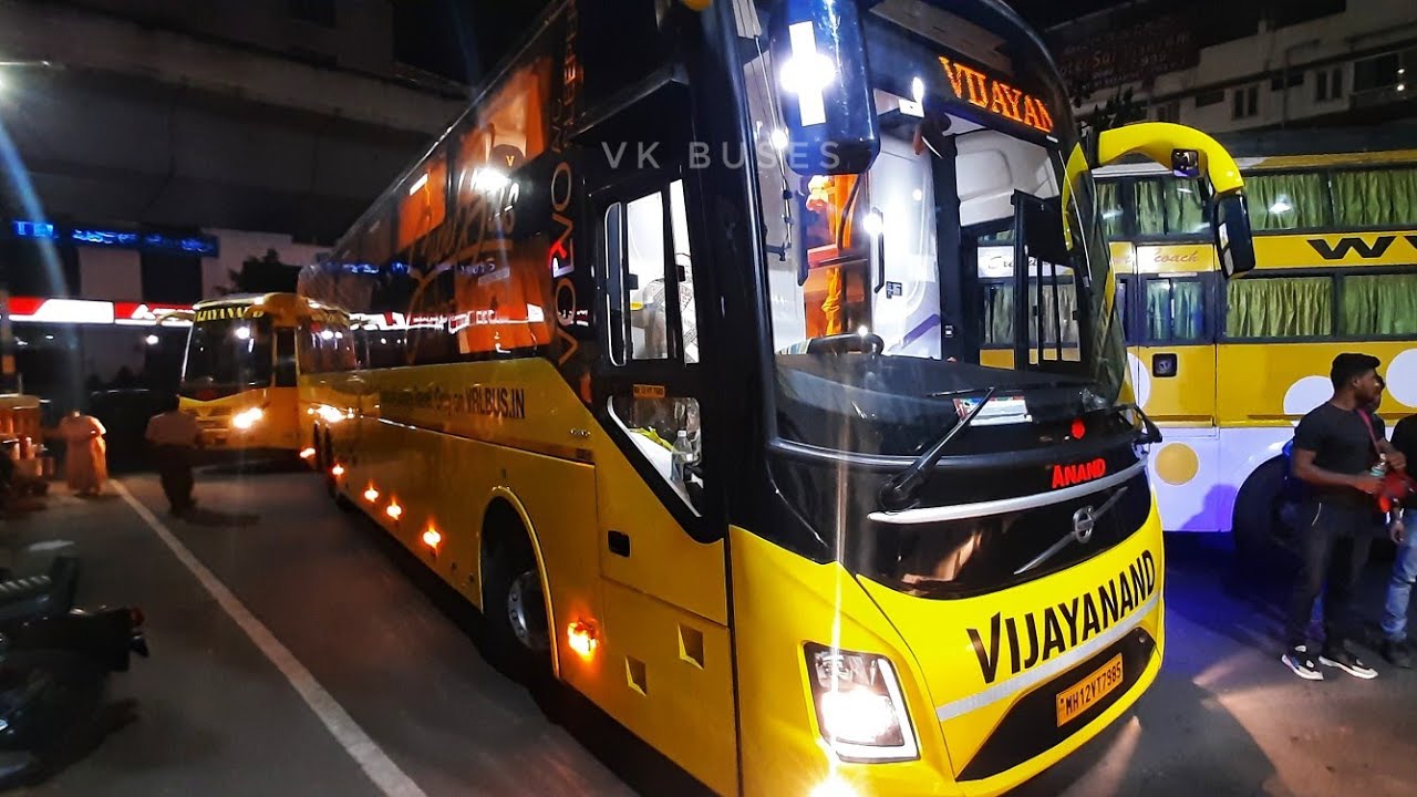 Vijayanand Travels Volvo B8R 9600s Multi Axle Sleeper bus - YouTube