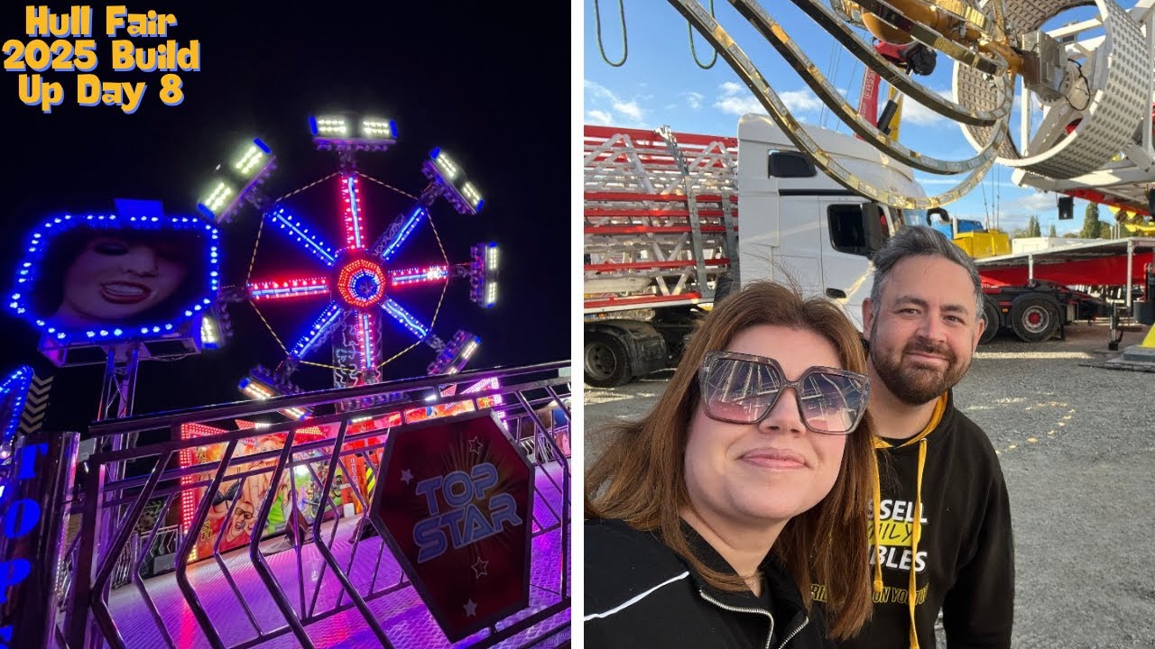 Hull Fair Build-Up Day 8 – From Light to Dark! - YouTube
