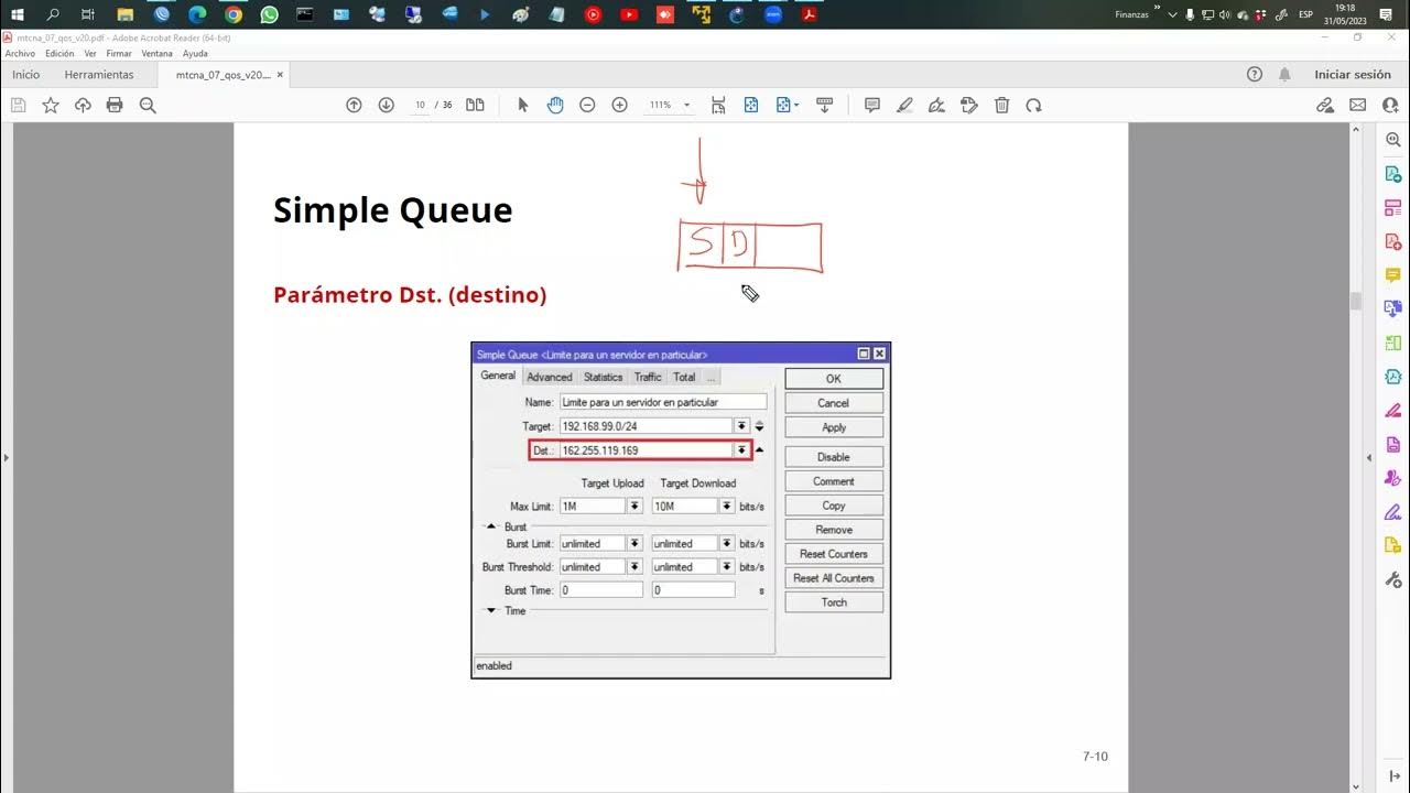 REDES DE DATOS CON MIKROTIK - CLASE 9 - CURSO: MARZO 2023 - SIMPLE QUEUES - YouTube
