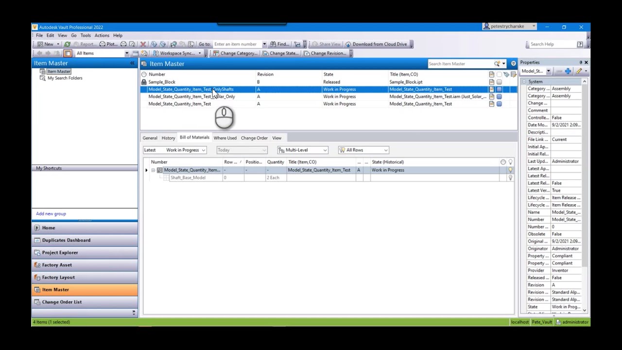 Vault & Inventor - Working with 2022 Assembly Model States and Vault ...