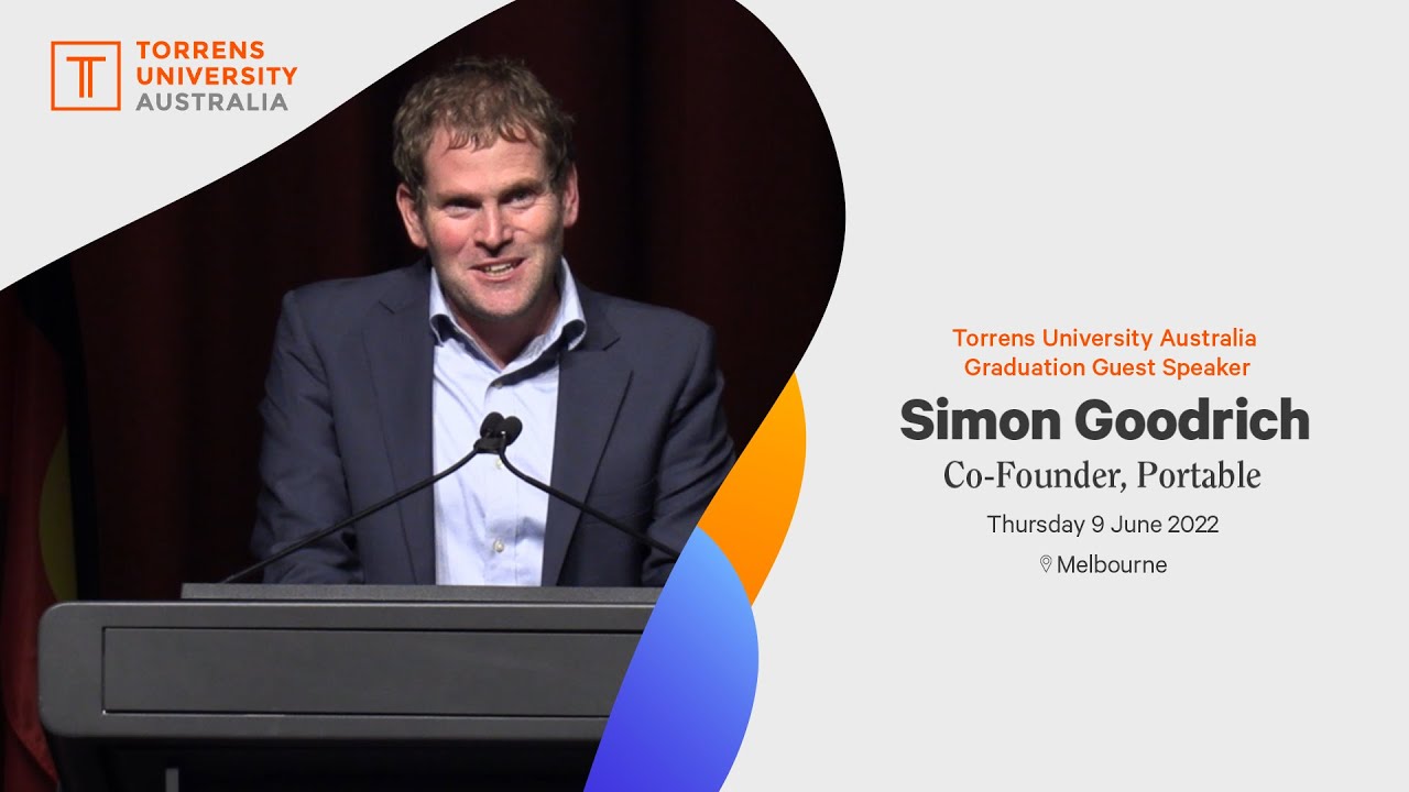 2022 Melbourne Graduation Guest Speaker | Simon Goodrich - YouTube