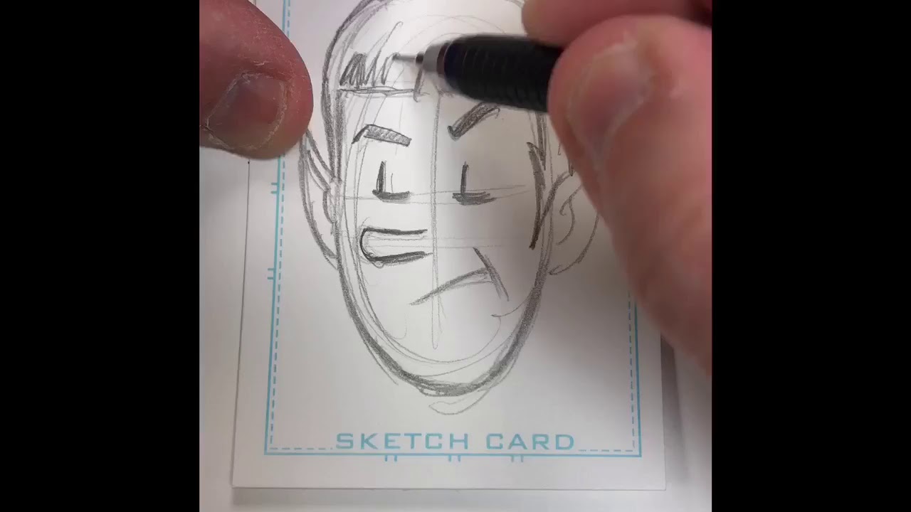 How To Draw a Jughead as Spock Sketch Card by Fernando Ruiz - YouTube