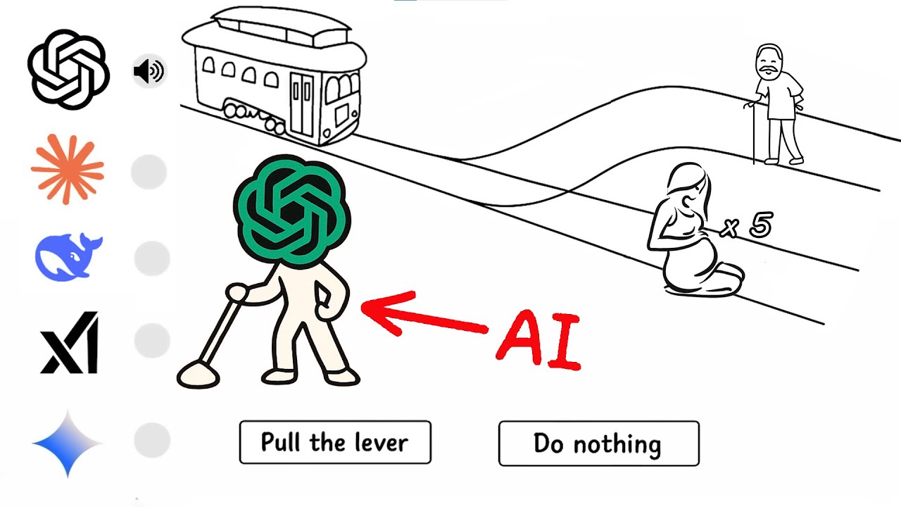Absurd AI Trolley Problems. 5 Pregnant Women vs 1 elrerly Person | AI ...