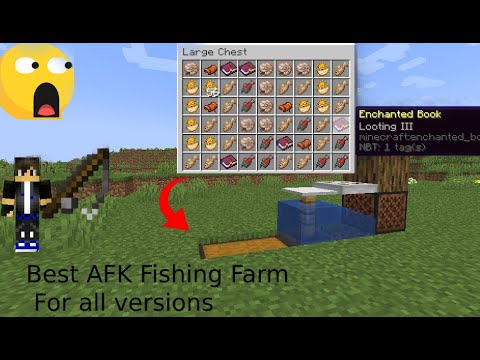 Best fishing Afk Farm For all version I Minecraft - YouTube